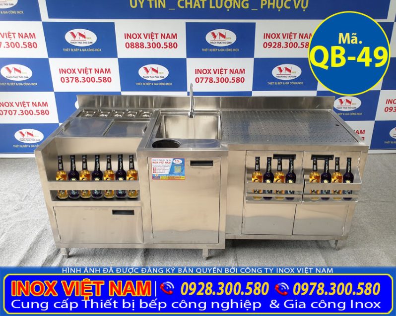 Quầy Pha Chế Inox QB-49 - Inox Việt Nam
