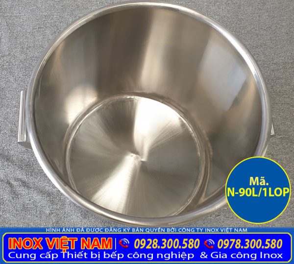 Nồi Inox Công Nghiệp 304 1 Lớp 90 Lít N-90L/1LOP - Inox Việt Nam