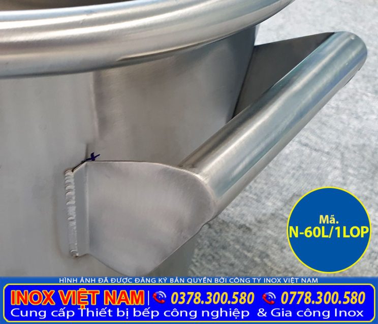 Nồi Inox 304 Công Nghiệp 60L 1 Lớp N-60L/1LOP - Inox Việt Nam