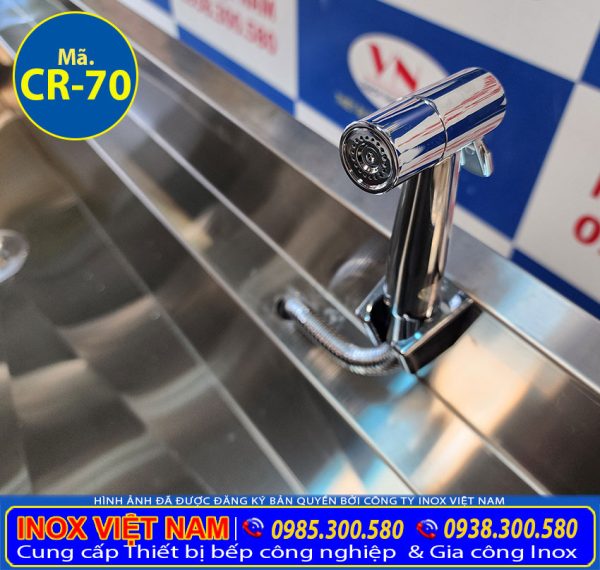 Máng Rửa Tay Inox Công Nghiệp Dài 2m CR-70 - Inox Việt Nam