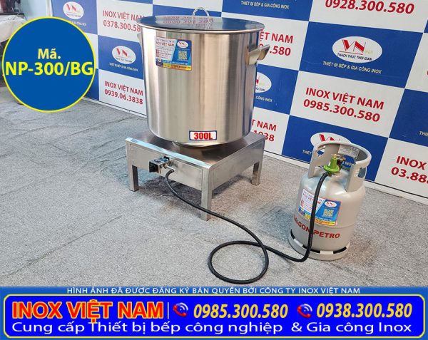 Bộ Nồi Nấu Phở Công Nghiệp 300 Lít Inox 304 Kèm Bếp Gas NP-300/BG - Inox Việt Nam