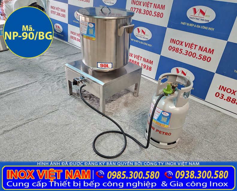 Bộ Nồi Nấu Phở 90 Lít Kèm Bếp Gas NP-90/BG - Inox Việt Nam