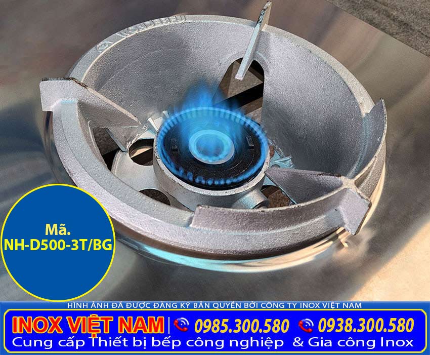 Bộ Nồi + Xửng Hấp Inox 304 Size 500 - 3 Tầng Kèm Bếp Gas NH-D500-3T/BG - Inox Việt Nam