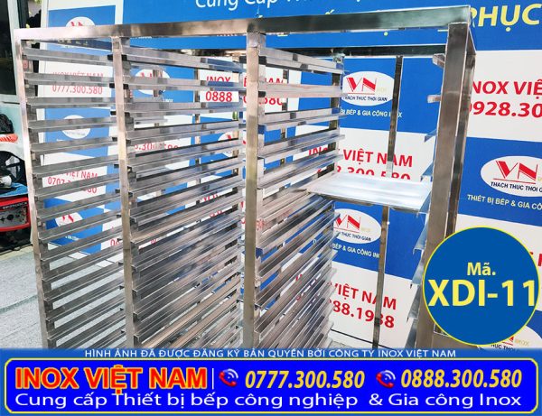 Xe Đẩy Thức Ăn 102 Khay Inox 304 XDI-11 - Inox Việt Nam